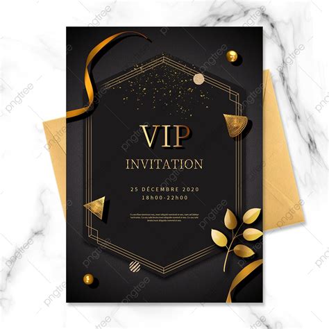 하이 엔드 럭셔리 다크 메탈 질감 Vip 초대장 일러스트 템플릿 Psd 다운로드 디자인 자료 다운로드