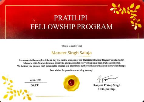 Maneet Saluja On Linkedin Pratilipi Storytelling Certificate Creativity