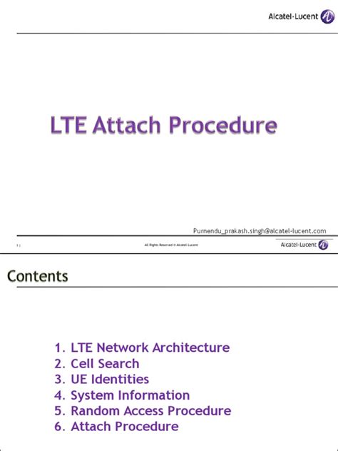 Lte Attach Procedure Pdf Telecommunications Standards Computer Networking