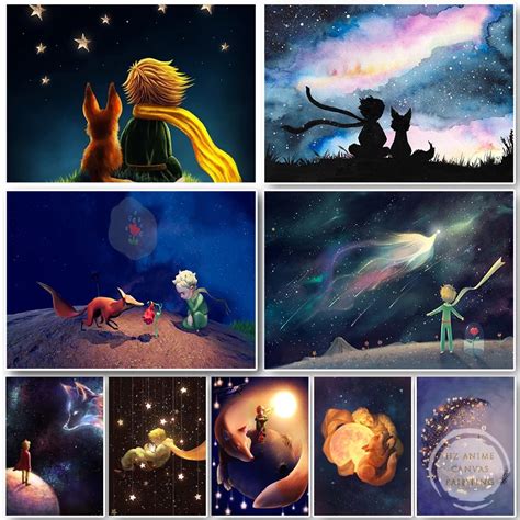 영화 어린 왕자 포스터 그림 어린 왕자와 여우 벽 아트 프린트 집 장식용 캔버스 그림 Aliexpress