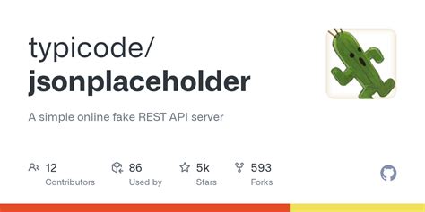 Github Typicodejsonplaceholder A Simple Online Fake Rest Api Server