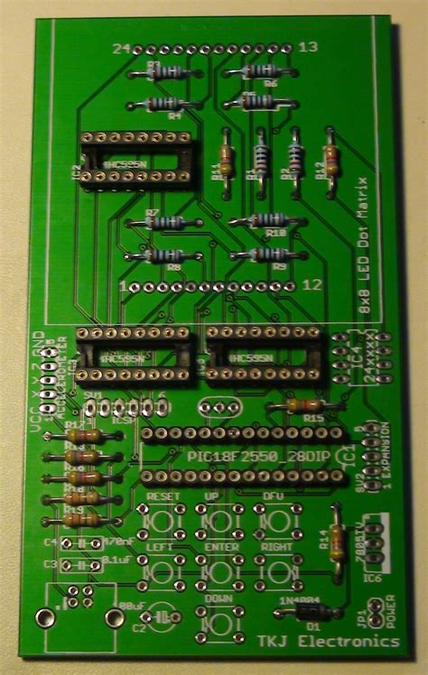 TKJ Electronics PIC F USB LED Matrix Board
