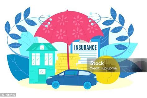 우산 보호 기호 재산 보험 개념 벡터 일러스트 평면 안전 사업 가정 자동차 돈 보안에 대한 관심 0명에 대한 스톡 벡터 아트 및 기타 이미지 Istock