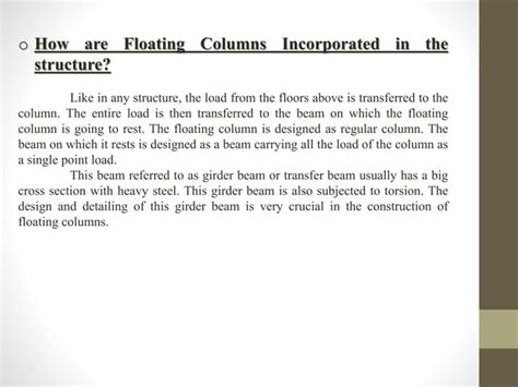 Floating Coloumn Pptx