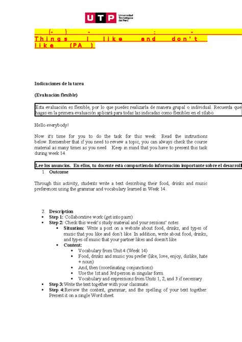 🔴 Ac S14 Week 14 Task Assignment Things I Like And Dont Like