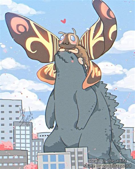 Godzillaxyuk On Instagram Love Story Between Godzilla And Mothra