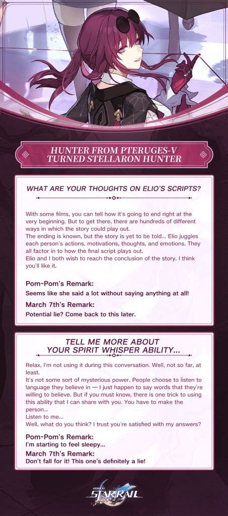 Character Introduction Kafka Honkai Star Rail Honkaigg