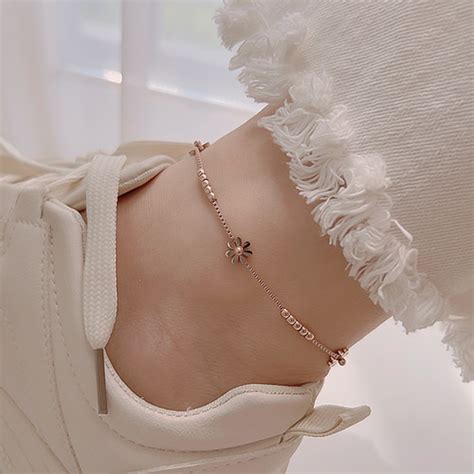 수앤디 무료배송 써지컬 플라워 볼 발찌 로즈골드골드실버