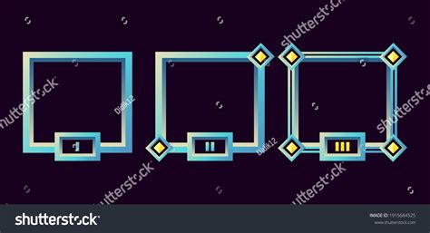 Fantasy Game Ui Border Frame Grade Stock Vector Royalty Free 1915684525 Shutterstock
