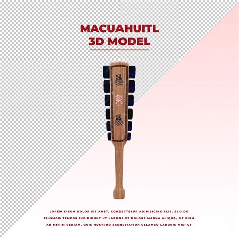 Premium Psd Aztec Empire Weapon Macuahuitl