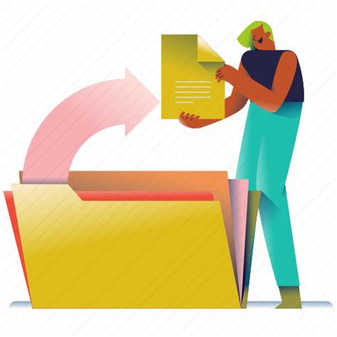 Office Files And Folders File Folder Document Illustration Download On Iconfinder