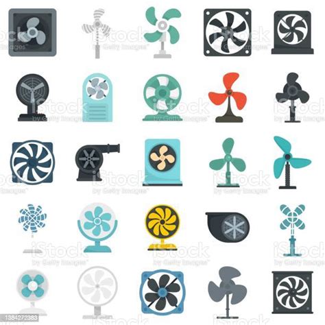 인공 호흡기 아이콘이 플랫 벡터를 격리하도록 설정합니다 선풍기 전기 설비에 대한 스톡 벡터 아트 및 기타 이미지 선풍기 전기 설비 아이콘 플랫 디자인 Istock