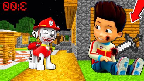 ЩЕНЯЧИЙ ПАТРУЛЬ РАЙДЕР УБЕГАЕТ ОТ МАРШАЛ Exe В 3 ЧАСА НОЧИ МАЙНКРАФТ СЕКРЕТ 100 ИСПЫТАНИЯ ХЬЮГА