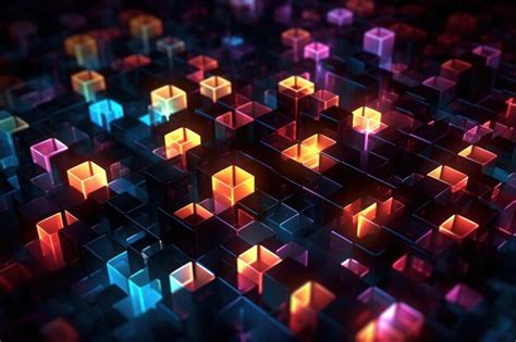 Premium Ai Image Fractal Geometric Matrix