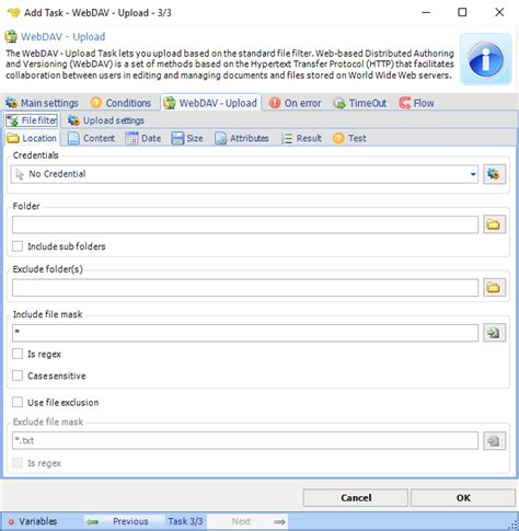 Task Net Webdav Upload