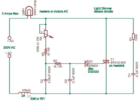 Halogen Bulb Lamp Dimmer Circuit Hobby Garage DIY Electronics