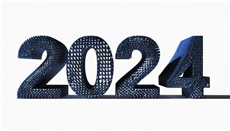 Čísla 2024 Nový Rok Ve 3d Stock Fotka Zdarma Public Domain Pictures