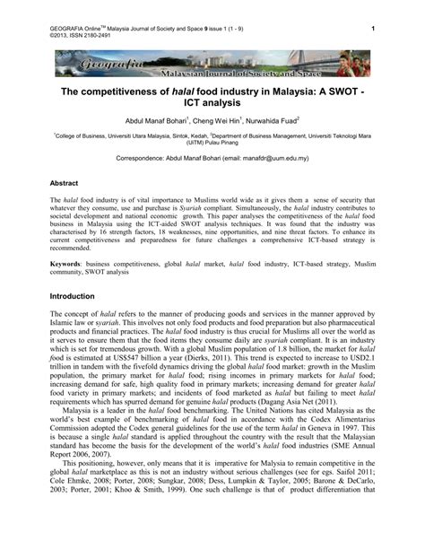 Halal Food Industry In Malaysia Diana Chapman