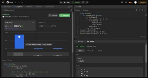 Leetcode Codingchallenge Arrays Datastructures Plusone Python 50daysofcode