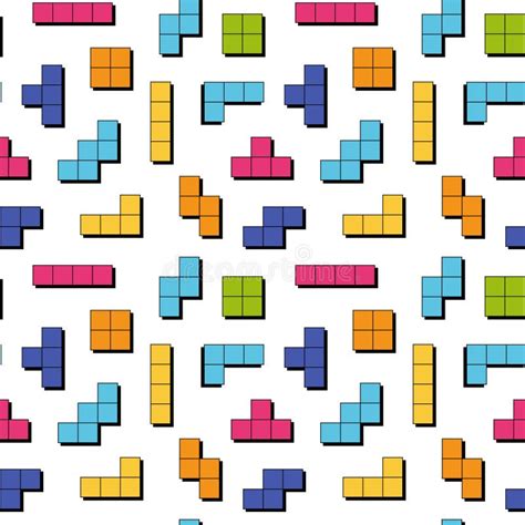 Abstract Seamless Background Tetris Stock Illustrations 683 Abstract