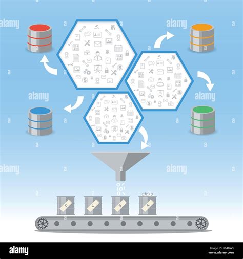 Business Intelligence Processing And Database Management Concept Stock Vector Image And Art Alamy