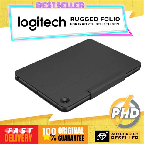 Logitech Rugged Folio Ipad 7th 8th And 9th Generation Protective Keyboard Case Smart