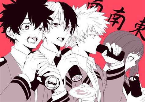 Midoriya Izuku Todoroki Shouto Bakugou Katsuki Uraraka Ochako