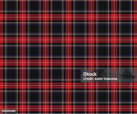 격자 무늬 패턴 검정 빨강 흰색 파랑 옷 치마 바지 또는 장식용 직물 디자인에 이음새가 없습니다 벡터 일러스트 레이 션입니다 격자무늬에 대한 스톡 벡터 아트 및 기타 이미지