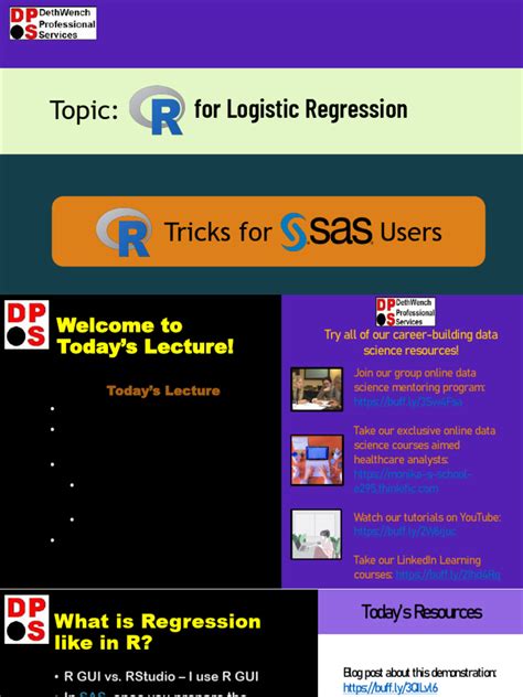 10r For Logistic Regression Lecture 1 Pdf Logistic Regression Sas Software