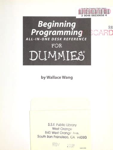 Beginning Programming All In One Desk Reference For Dummies Open