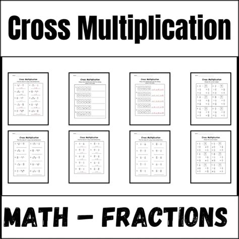 Cross Multiplication Engaging Worksheets For Fractions Ratios And