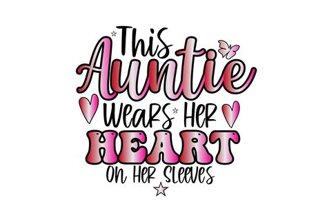 This Auntie Wears Her Heart Design Graphic By Creative Design · Creative Fabrica