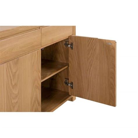 Curve Sideboard With 3 Drawers And Doors Solid Oak And Real Oak Veneers Caravan Spares Direct