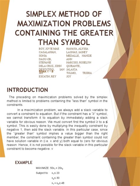 simplex method of maximization problems containing the greater than symbol download free pdf