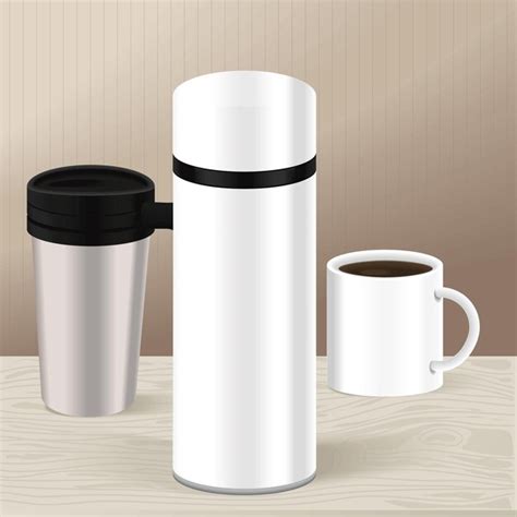 Premium Vector Icon Set Mockup Cups