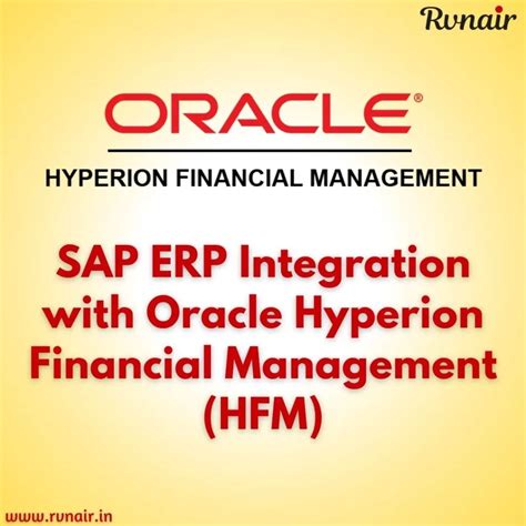 Sap Erp Integration With Oracle Hyperion Financial Management Hfm