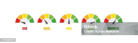 속도 측정 벡터 일러스트레이션 이동 연결 속도 데이터 전송 전송 나쁜 나쁜 가난한 공정한 좋은 우수한 기술 개념 비즈니스 및 광고에 대한 벡터 라인 아이콘 느림에 대한 스톡