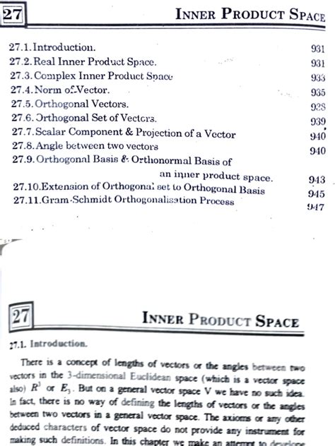 Inner Product Space Pdf