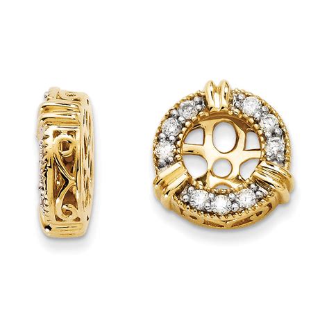 14k Gold Diamond Earring Jackets Au