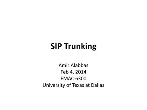 PPT SIP Trunking PowerPoint Presentation Free Download ID 2386253