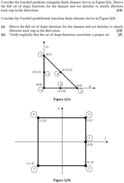 Consider The 6 Noded Quadratic Triangular Finite Chegg Com