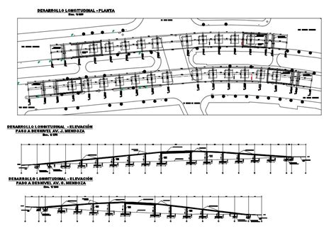 Bridge Elevation Section And Construction Cad Drawing Details Dwg File