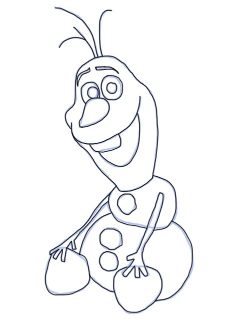 Step By Step Drawing Olaf