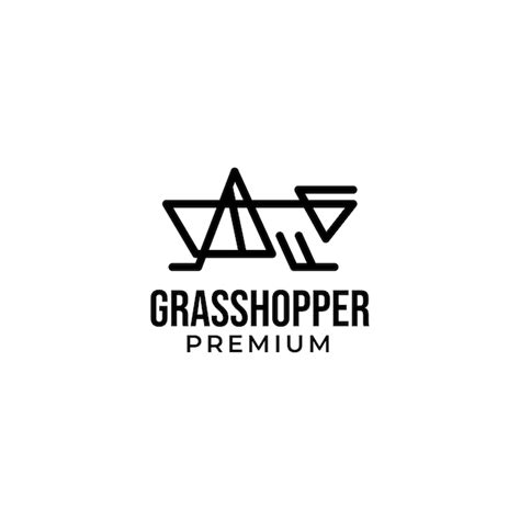 Premium Vector Creative Geometric Grasshopper Logo Design Vector Concept Illustration Idea