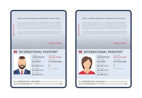Premium Vector Blank Open Passport Template International Passport