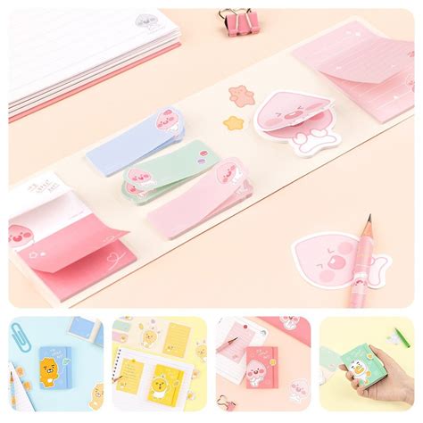 카카오 리틀프렌즈 점착메모지 4단 인덱스 떡메모지 요약 정리