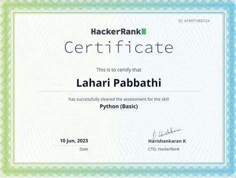 Lahari Pabbathi On Linkedin Achievementunlocked Hackerrank Python Coding Techskills