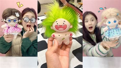 爆头发棉花娃娃大改造！蓝眼睛vs金头发，穿上小裙子后也太惊艳了【桂圆子手作坊】 Youtube