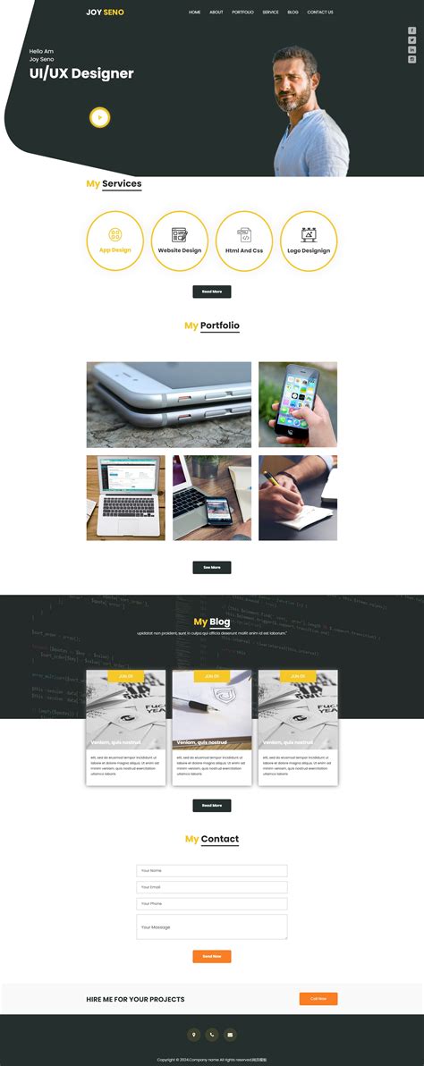 实用架构师自我介绍简历网页设计html模板 17素材网