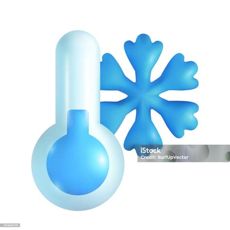 온도계가 있는 눈송이 3d 벡터 그림 0명에 대한 스톡 벡터 아트 및 기타 이미지 0명 3차원 형태 개념 Istock